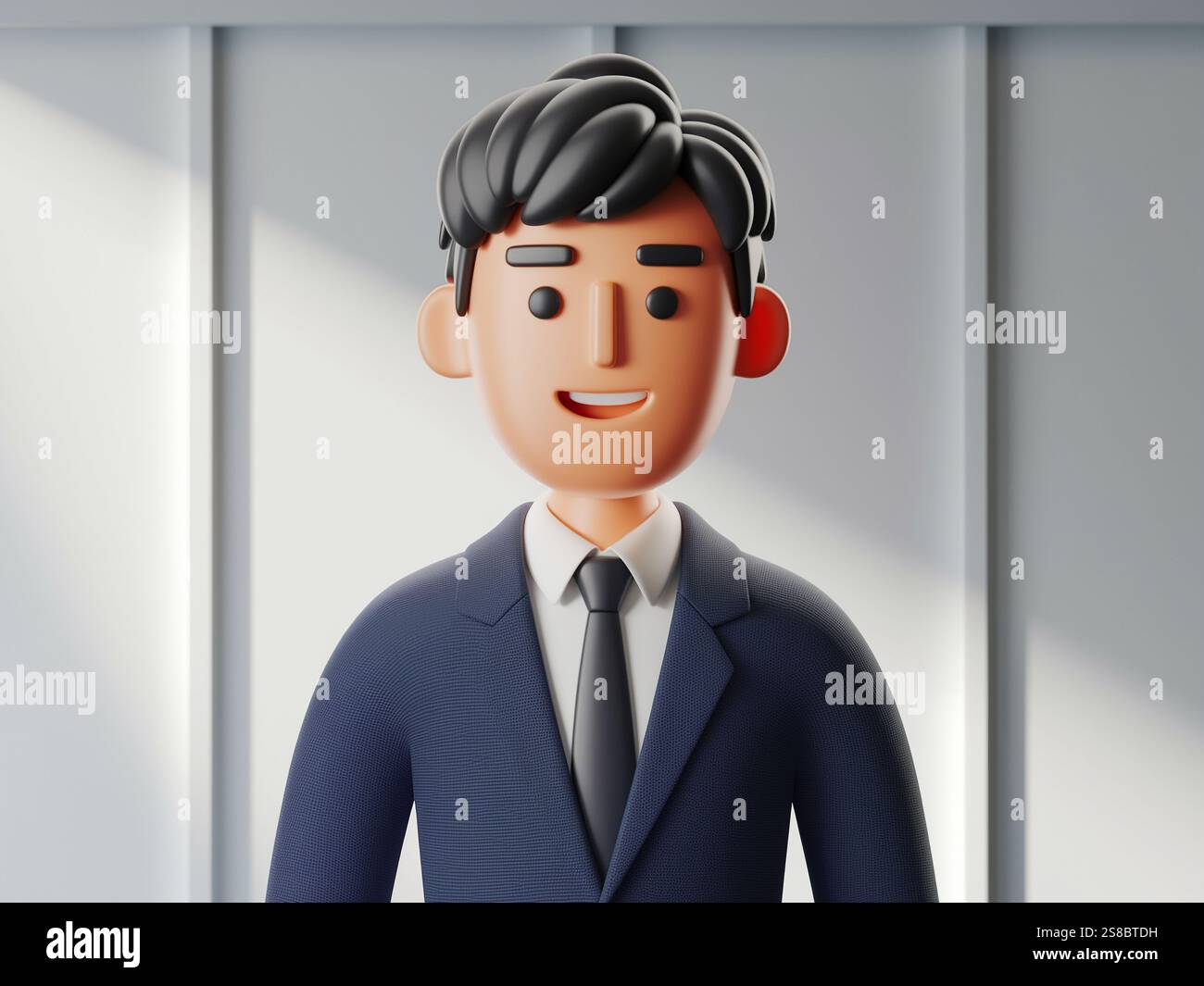 Animated Young Business Man Avatar Character Wearing a Suit.3D male ...