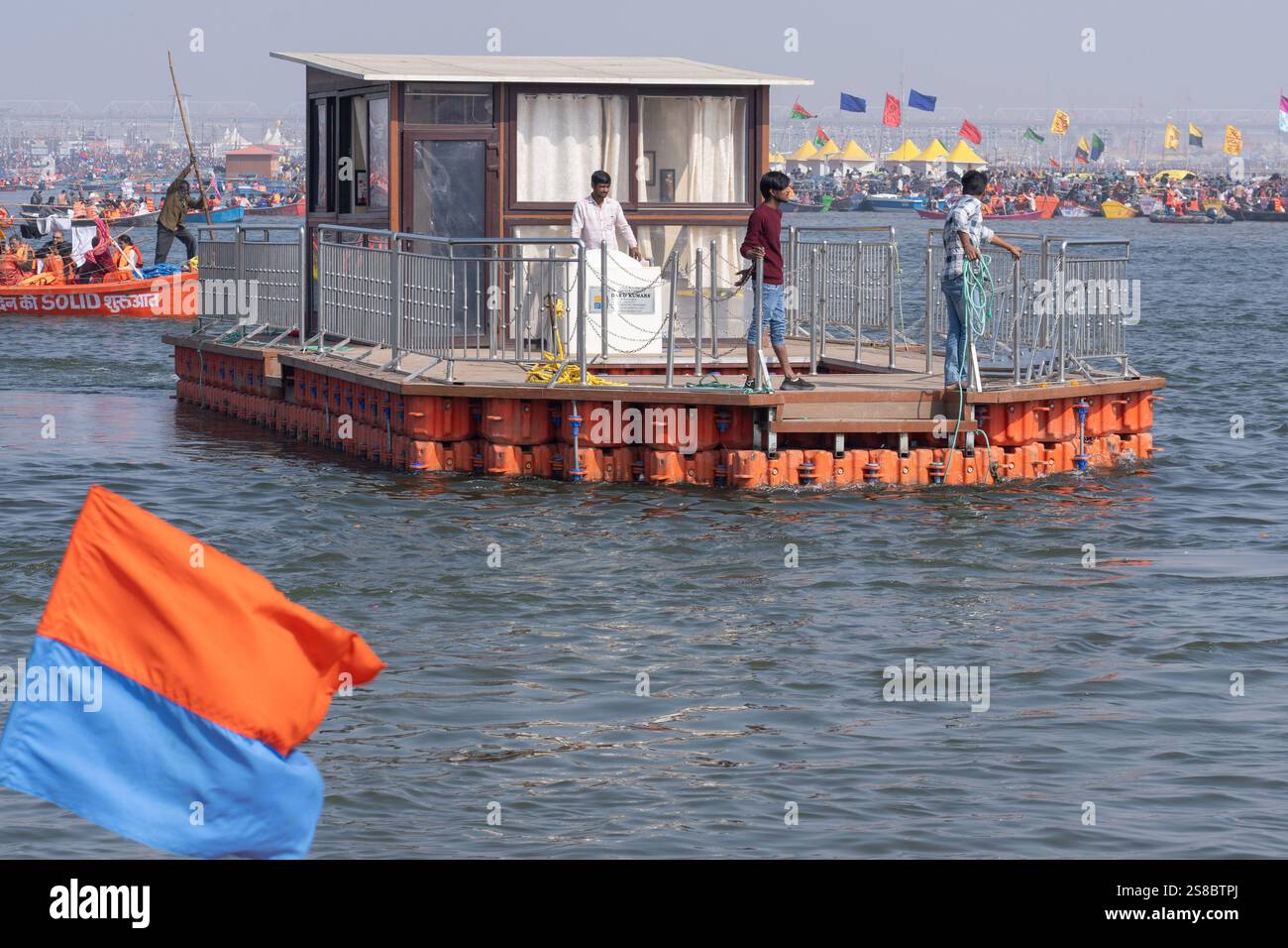 Madrid, Madrid, Spain. 21st Jan, 2025. VIP boats for Sangam visit ...