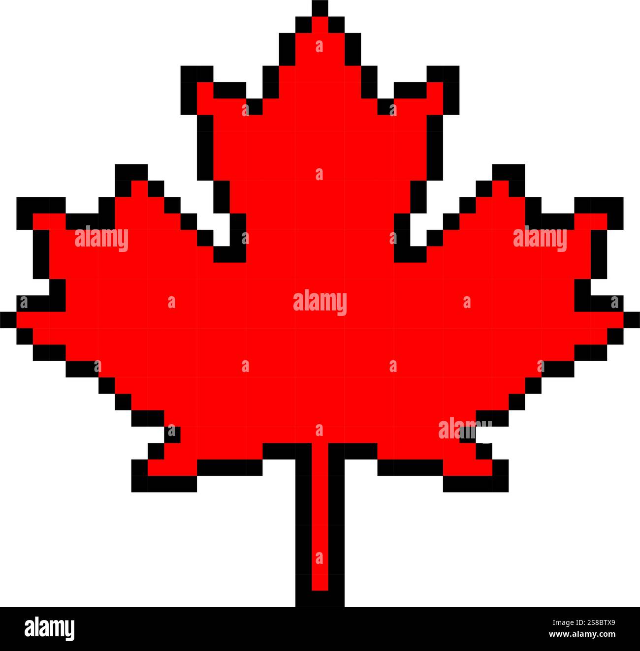 Canada flag leaf icon pixel art Stock Vector Image & Art - Alamy