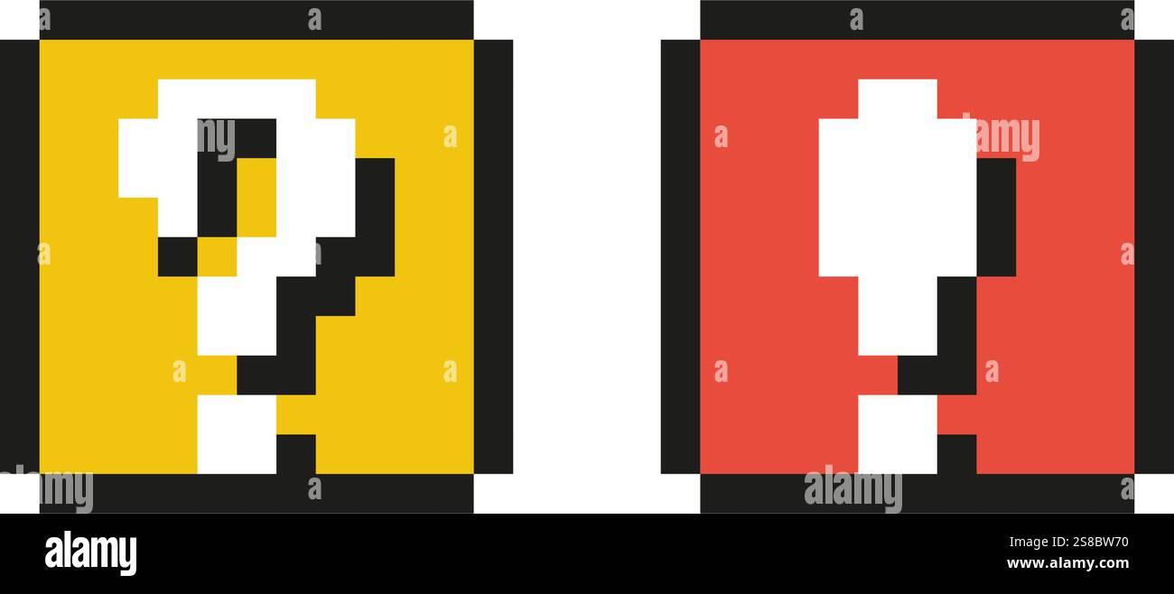 Question pixel icon button symbol Stock Vector Image & Art - Alamy