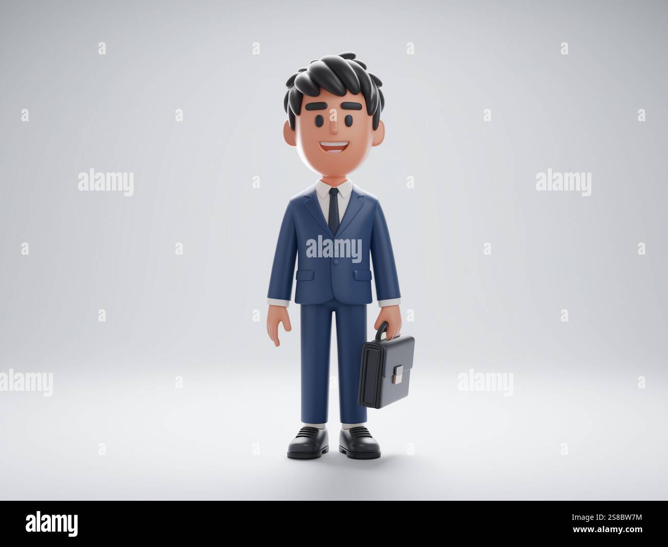 Animated Young Business Man Avatar Character Wearing a Suit.3D male ...