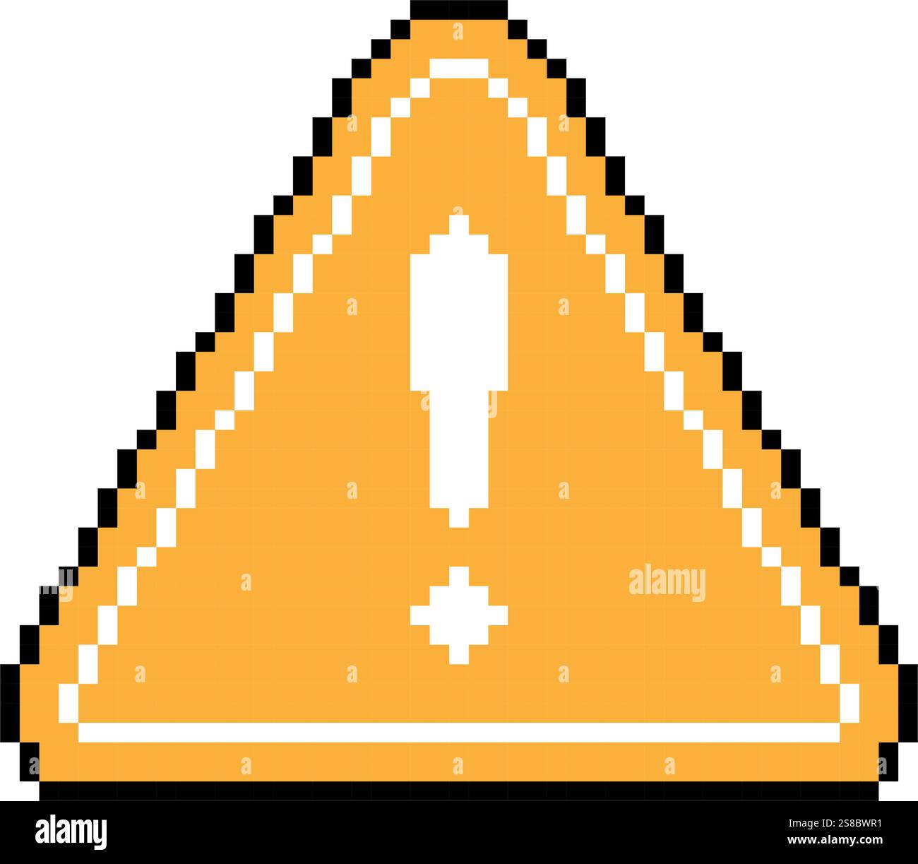 Warning sign pixel art simple design Stock Vector Image & Art - Alamy