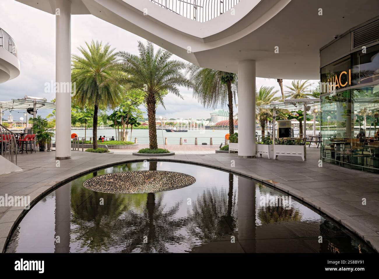 Singapore - June 25 2024: view of Sentosa Island from Vivocity shopping ...