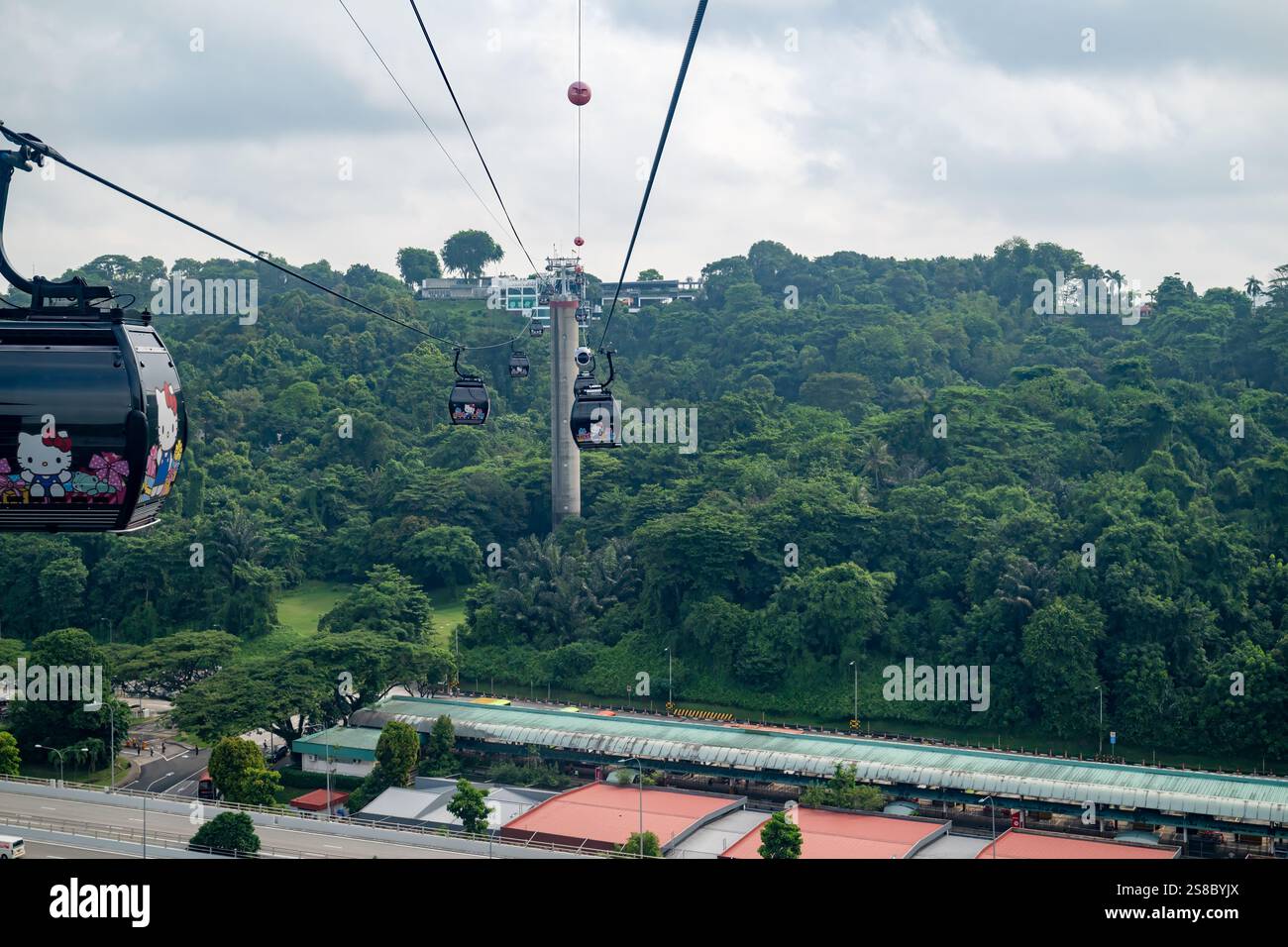 Singapore Sentosa Island, Cable car to Harbourfront and Mount Faber ...