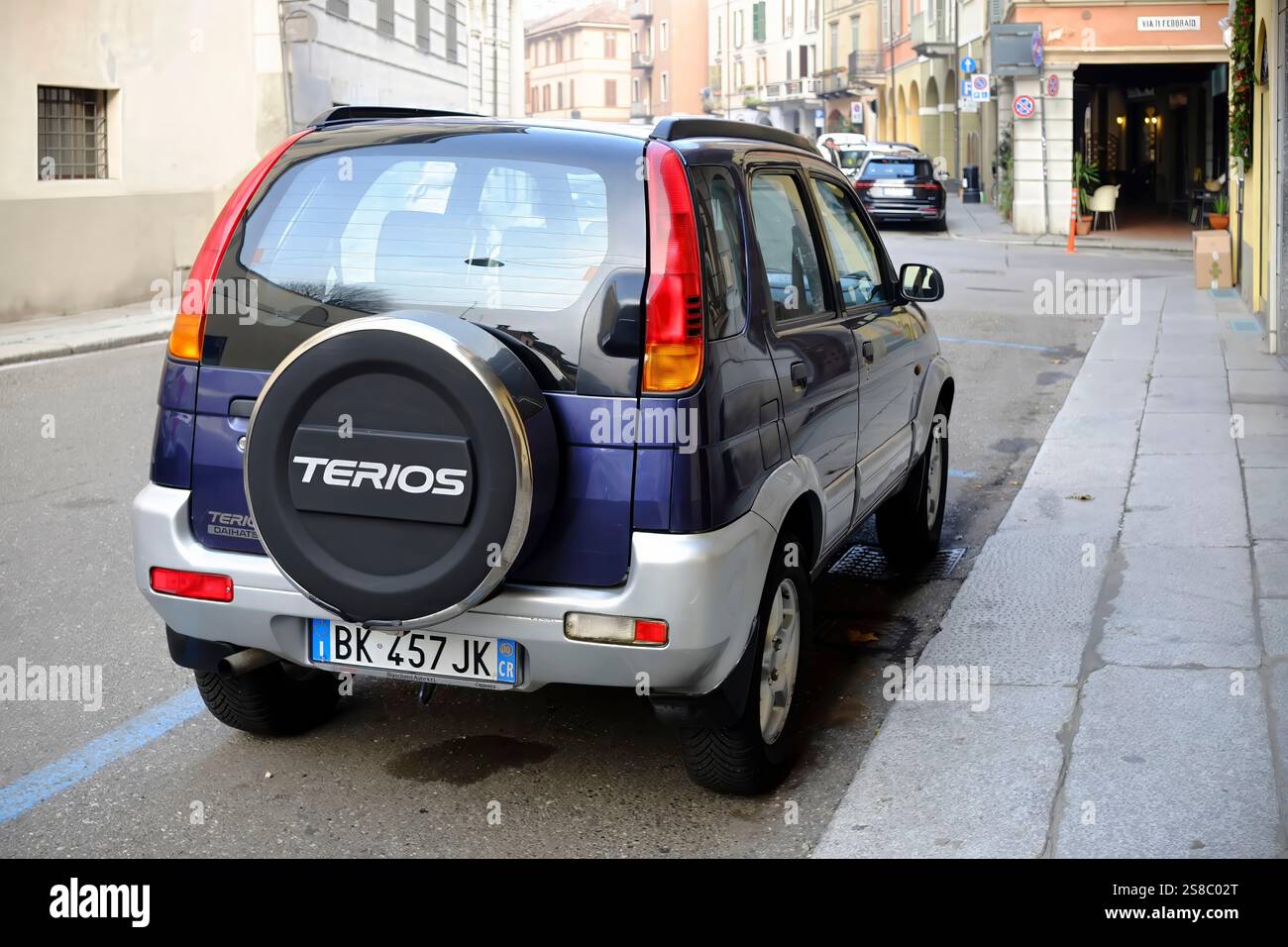 Cremona, Italy - January 15th 2025 Parked blue first generation ...