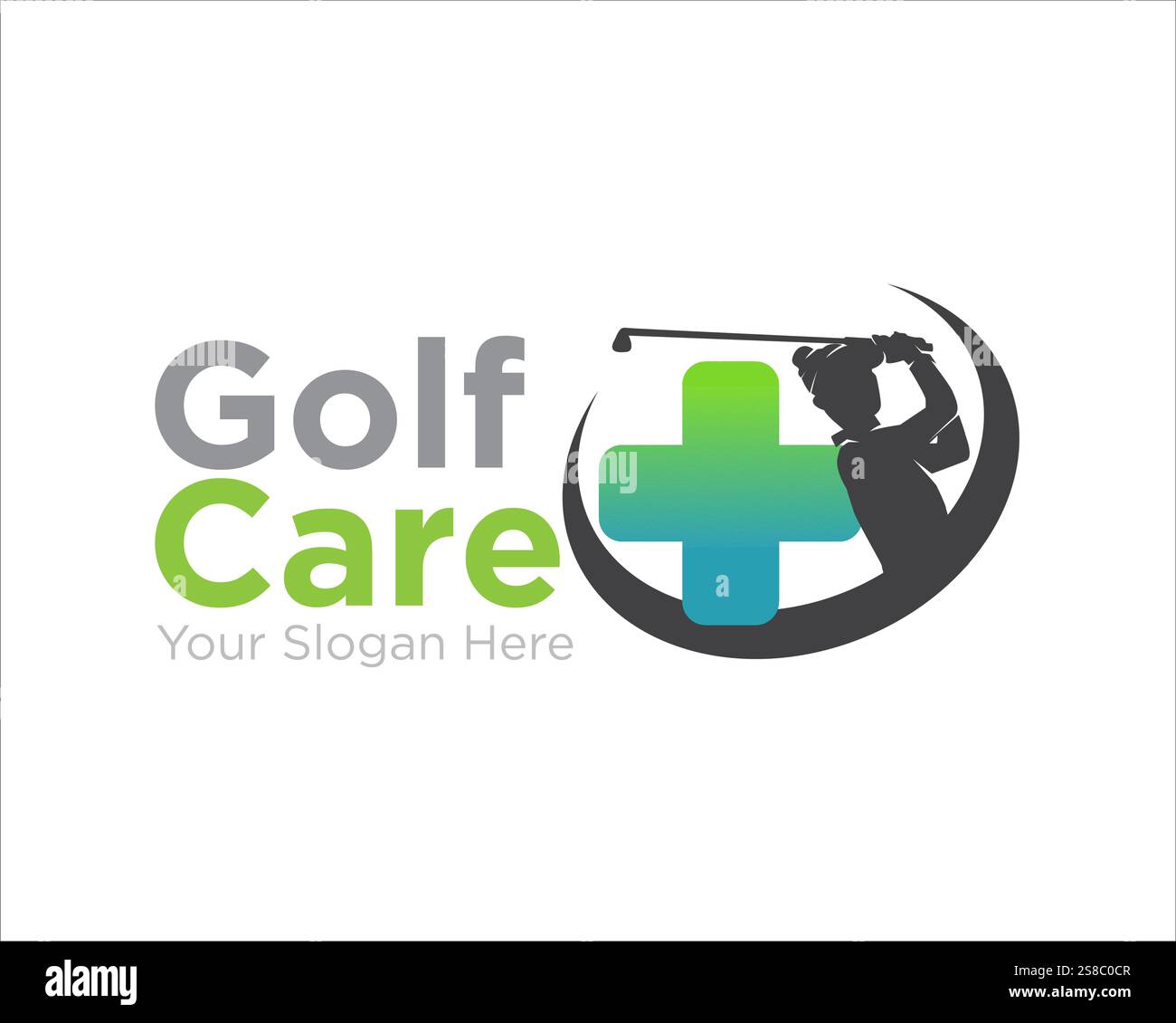 golf health care logo designs for protection health Stock Vector Image ...