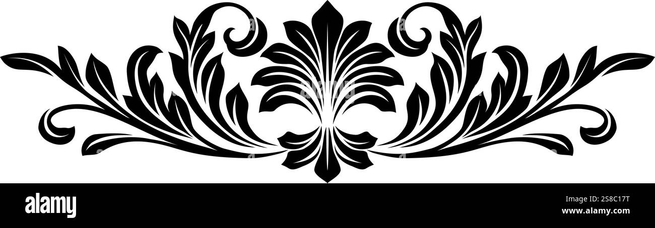 Filigree Crest Heraldic Motif Pattern Divider Stock Vector Image & Art ...