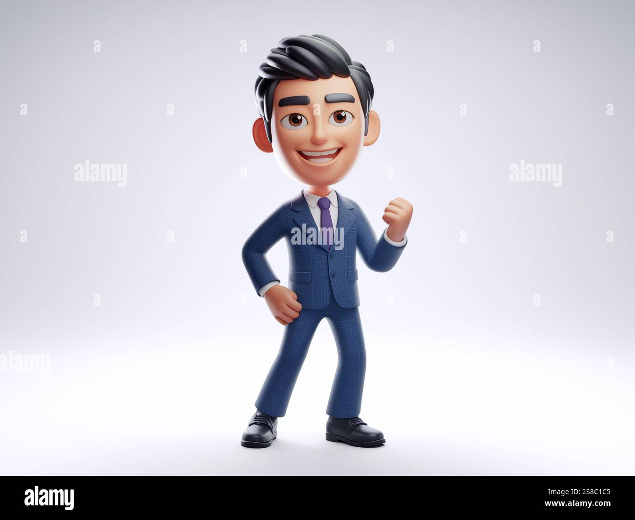 Animated Young Business Man Avatar Character Wearing a Suit.3D male ...