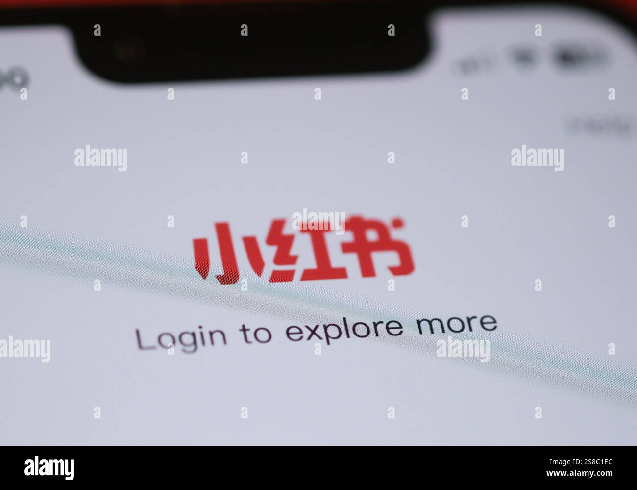 Berlin, Germany. 21st Jan, 2025. When opening the Chinese social media ...