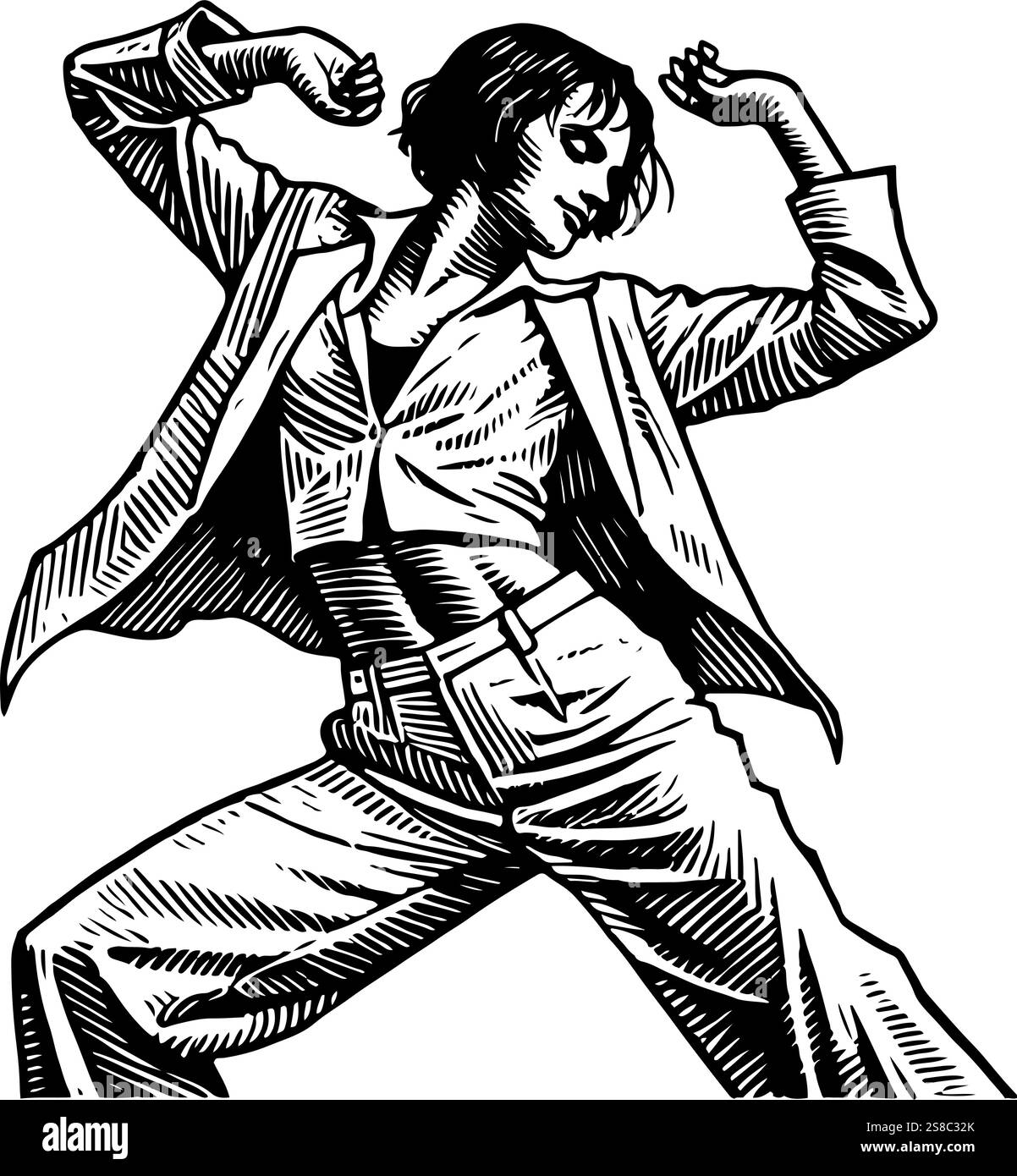 Dynamic dance performance woman Cut Out Stock Images & Pictures - Alamy