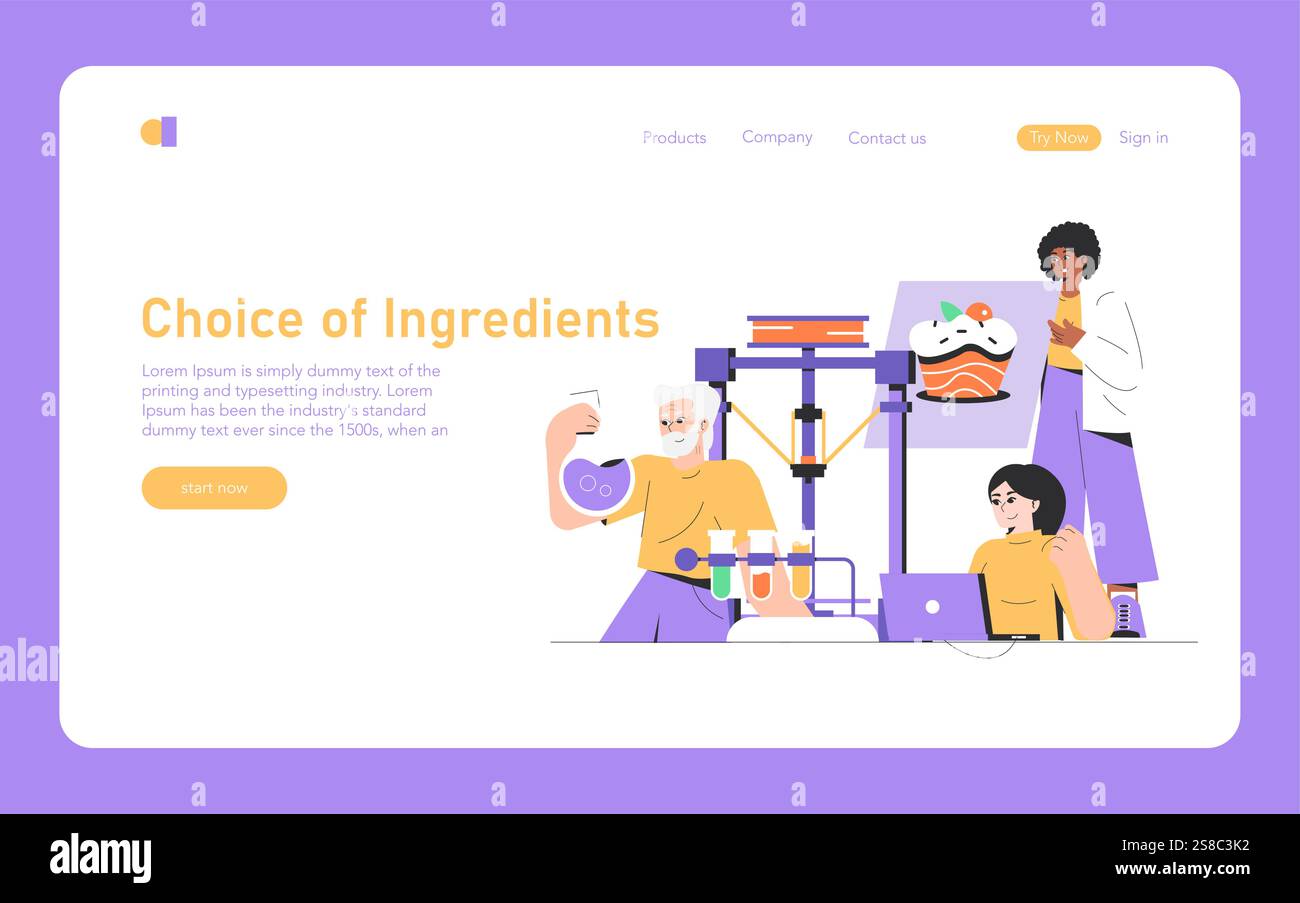 Food Printing concept. Future technology in preparing meals, with ...