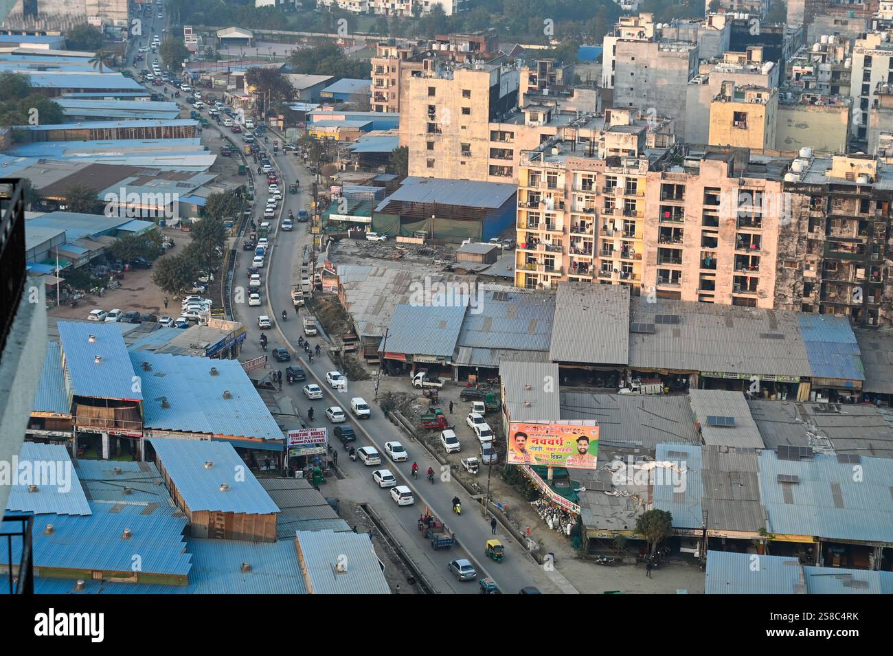 Noida, India. 21st Jan, 2025. GREATER NOIDA, INDIA - JANUARY 21: Aerial ...