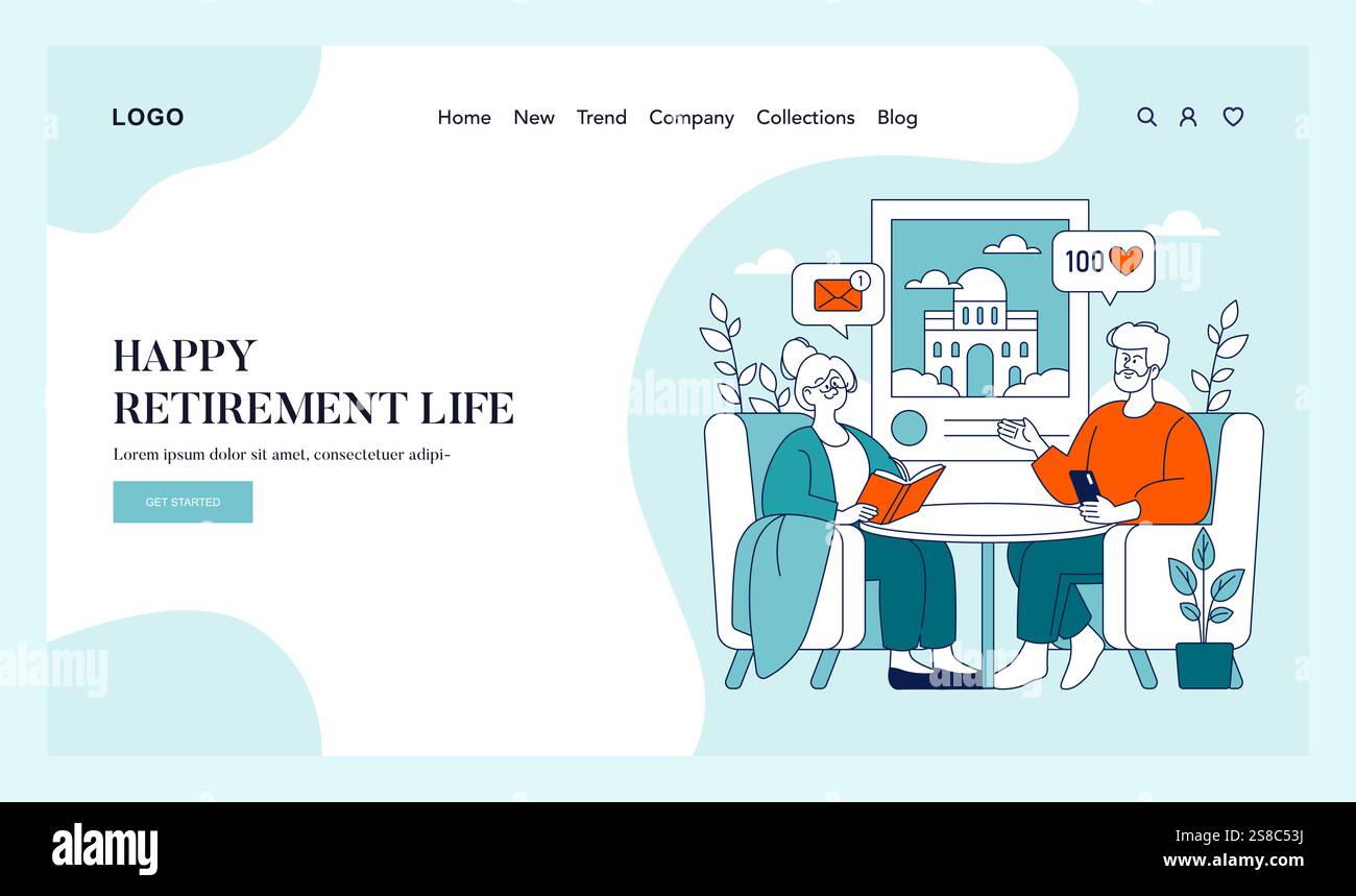 Happy Retirement Life concept. A serene couple enjoying leisure with ...