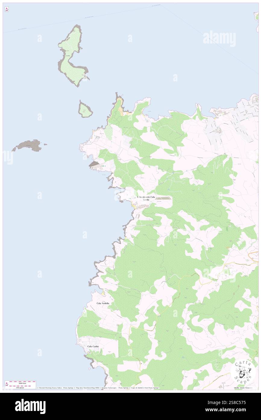 Cala Tarida, Illes Balears, ES, Spain, Balearic Islands, N 38 56' 33 ...