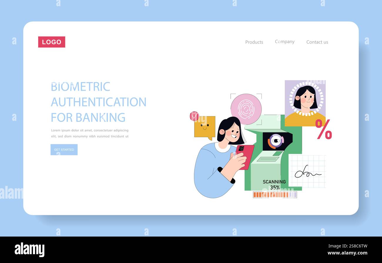 Biometric Authentication Concept Secure User Verification For Digital