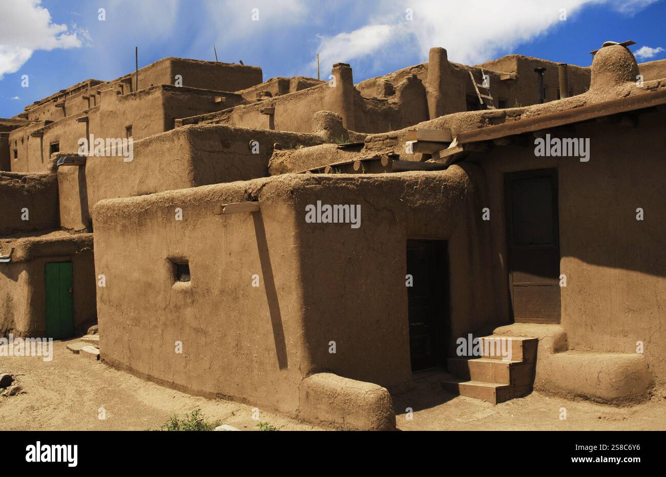 San Geronimo de Taos, Taos Pueblo, New Mexico, United States. View of ...