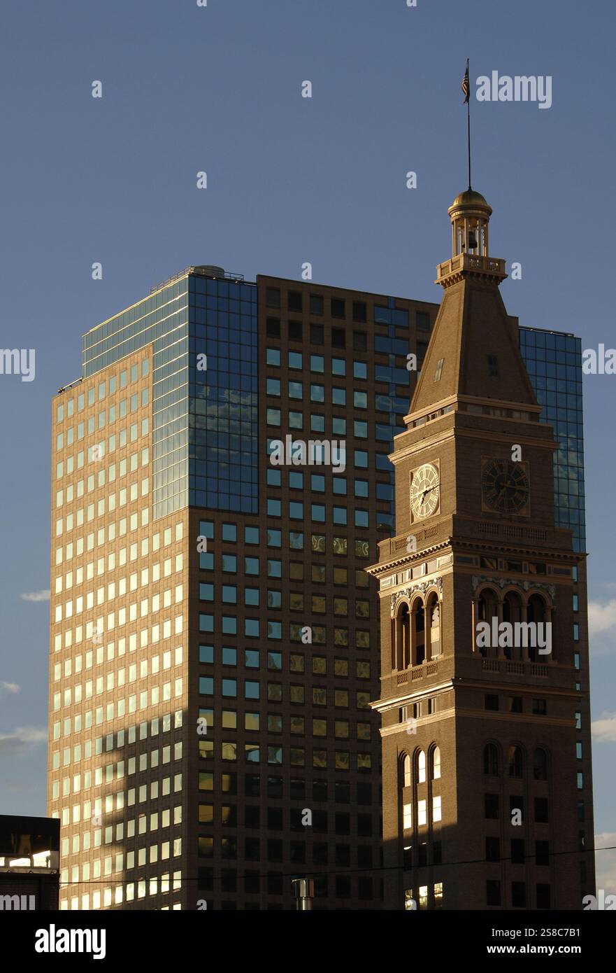 Denver, Colorado, United States. Skyscraper next to Daniels & Fisher ...