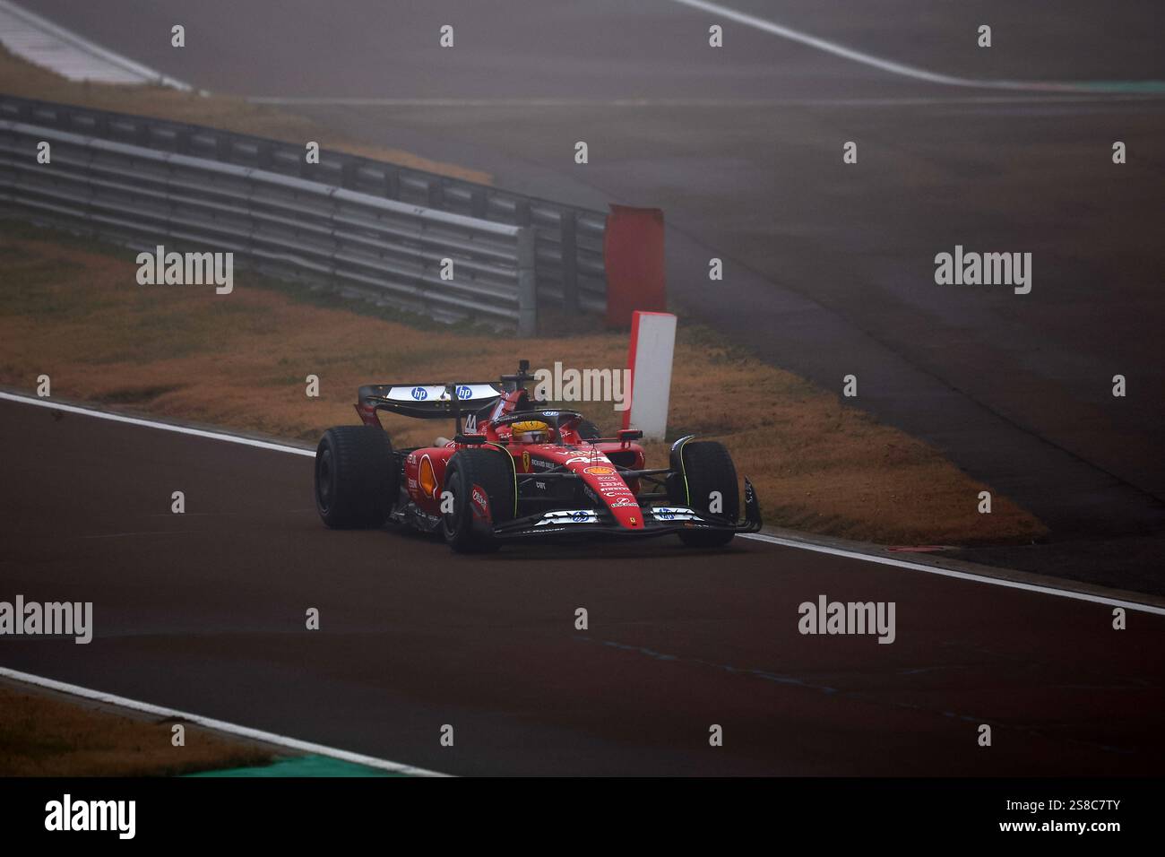 Modena, Italy. 22nd Jan, 2025. Lewis Hamilton on track with Ferrari SF ...
