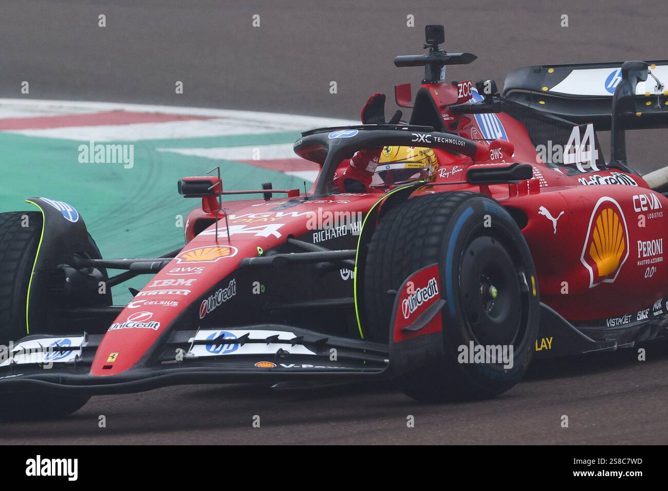 Lewis Hamilton ok UK during the his first Ferrari Test on January 22th ...
