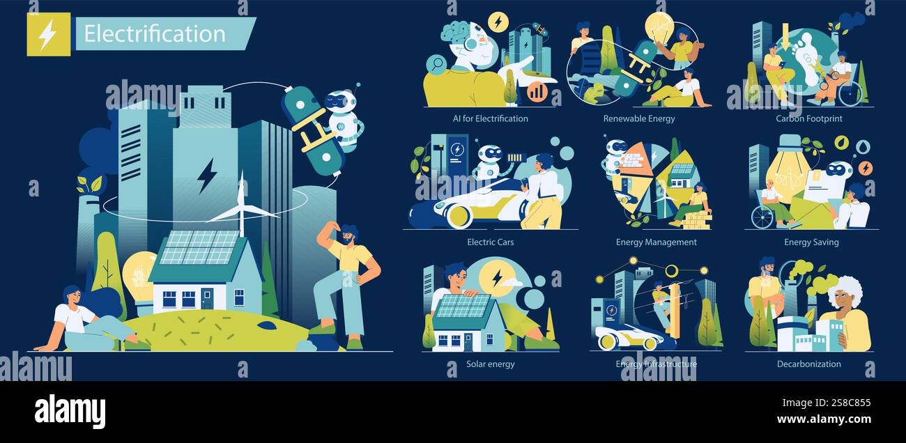 Electrification set. Transition to renewable energy sources with AI ...