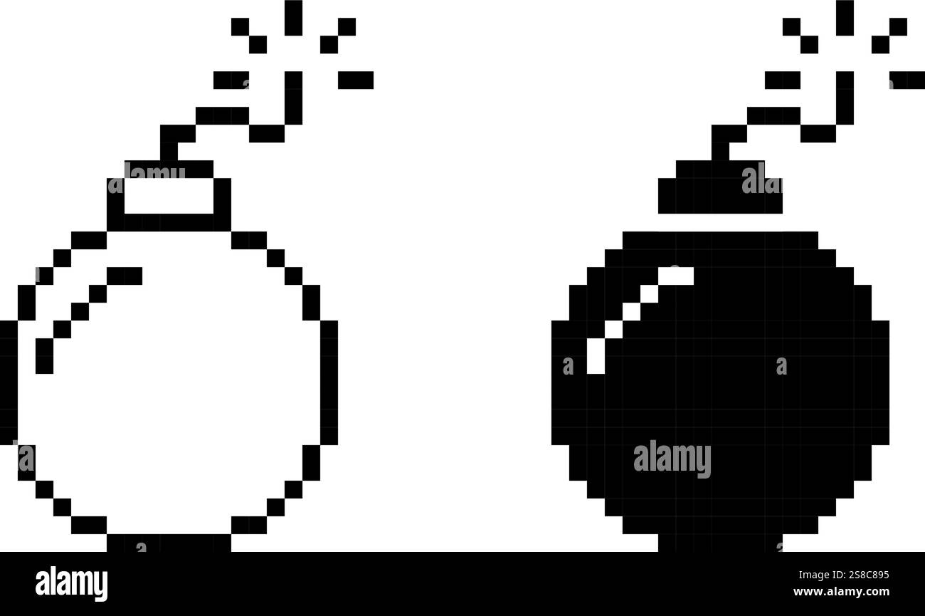 Bomb pixel icon simple design Stock Vector Image & Art - Alamy