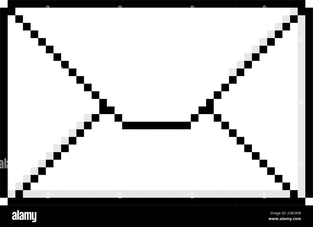 Envelope icon symbol pixel art design Stock Vector Image & Art - Alamy
