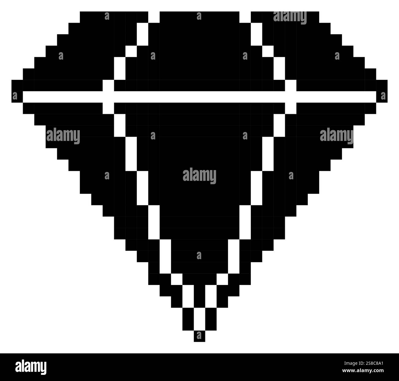 Pixel diamond icon retro design Stock Vector Image & Art - Alamy