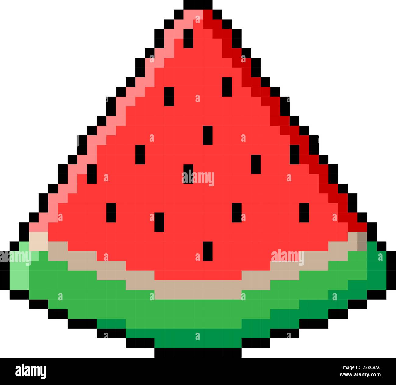 Watermelon pixel art icon sybmol Stock Vector Image & Art - Alamy