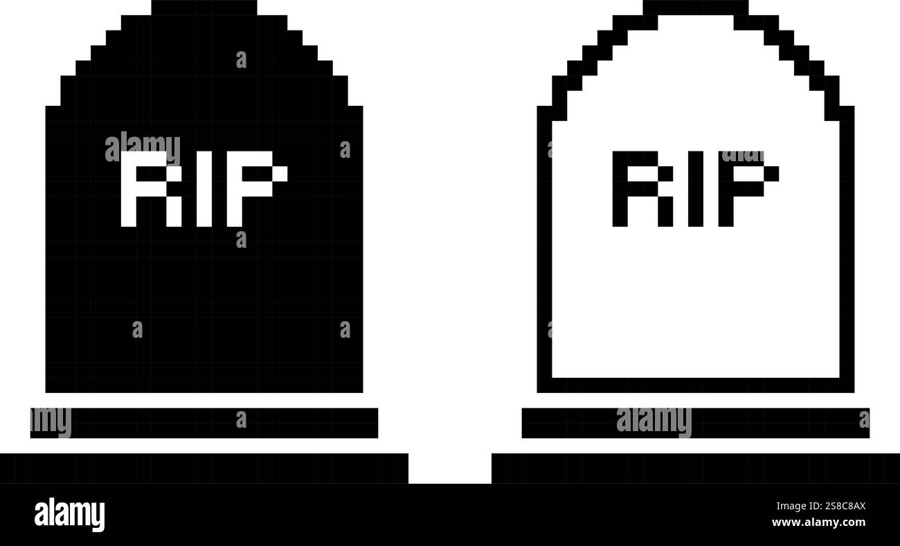 Rip monument pixel art icon Stock Vector Image & Art - Alamy
