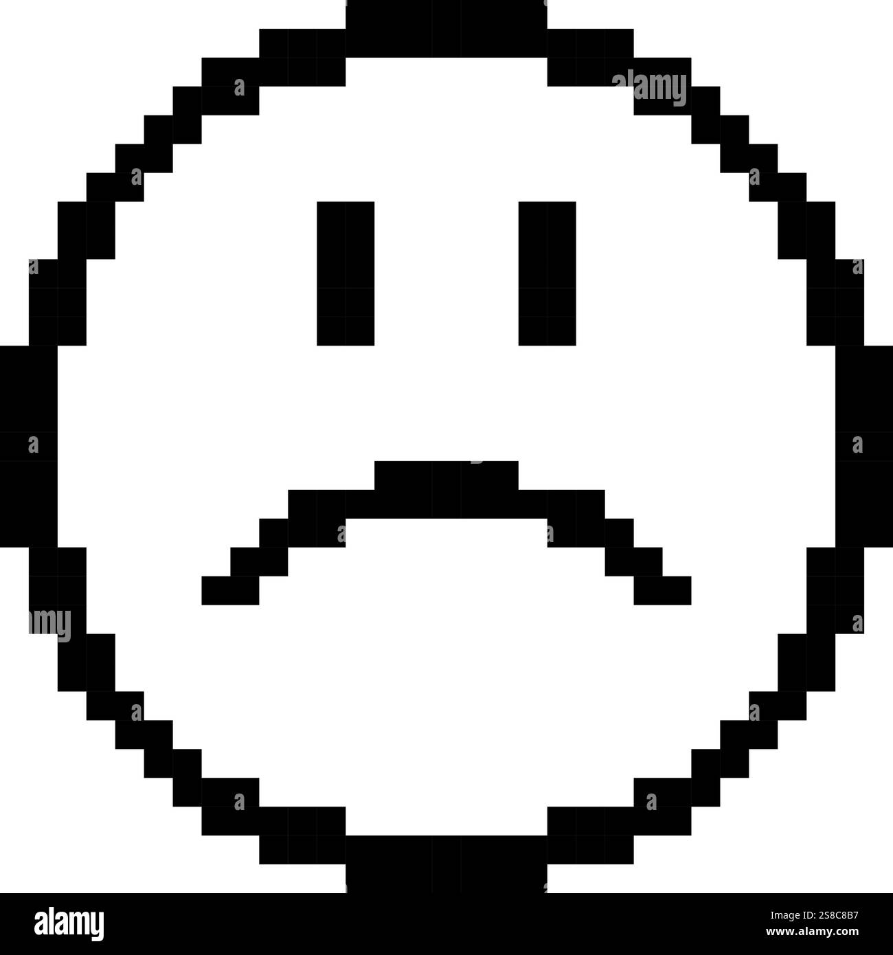 Pixel art smile icon symbol Stock Vector Image & Art - Alamy