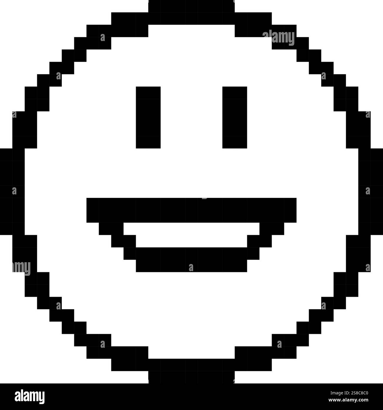 Pixel art smile icon symbol Stock Vector Image & Art - Alamy