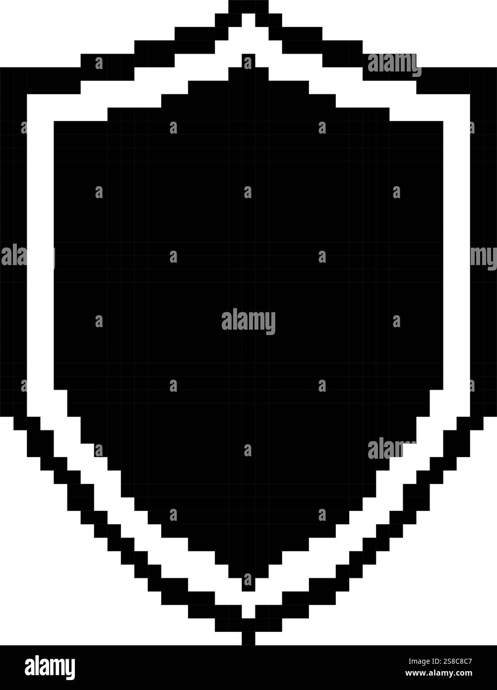 Shield pixel art icons simple design Stock Vector Image & Art - Alamy