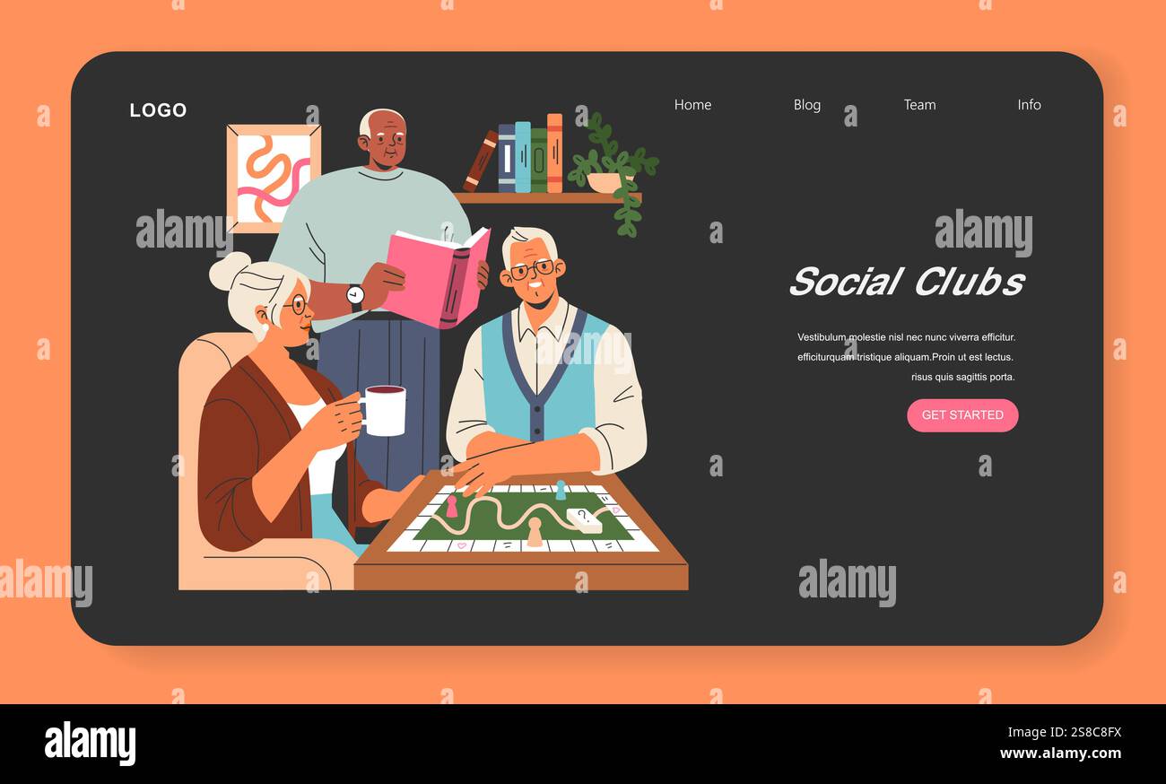 Elderly friends social club Stock Vector Images - Alamy