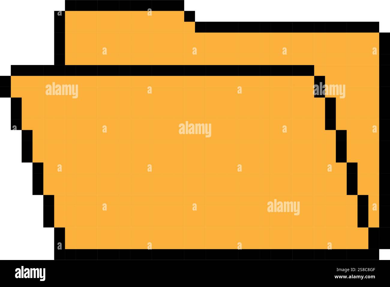 Folder icon pixel effect simple design Stock Vector Image & Art - Alamy