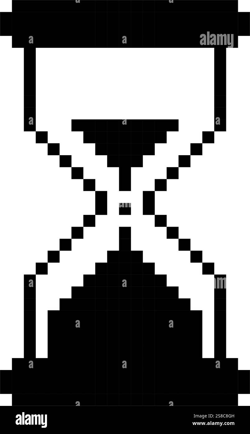 Hourglass icon pixel effect style simple design Stock Vector Image ...