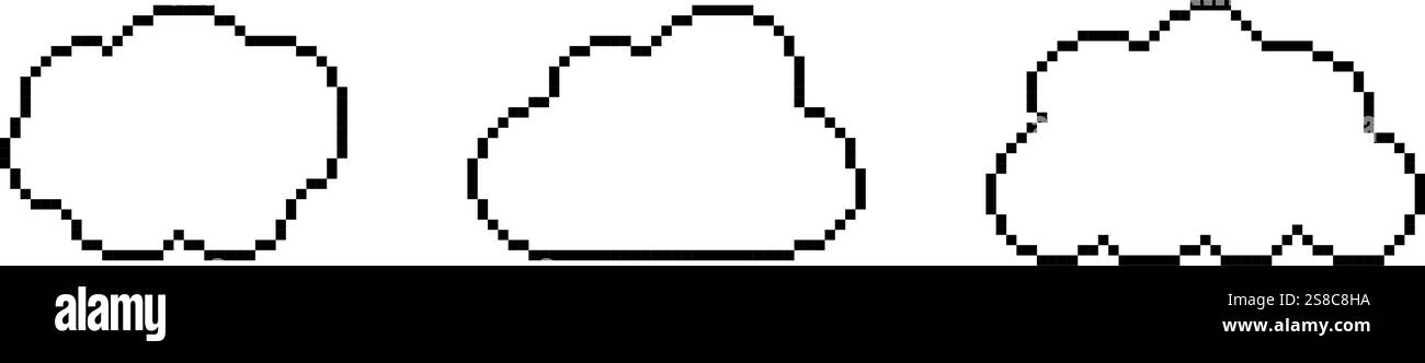 Cloud icon pixel effect simple design Stock Vector Image & Art - Alamy