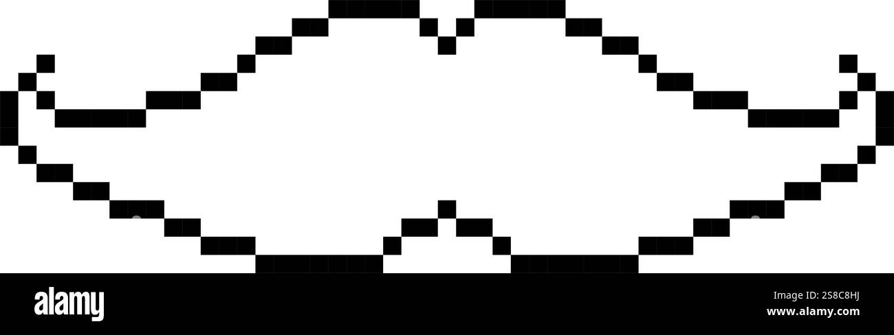 Mustache icon pixel art simple design Stock Vector Image & Art - Alamy