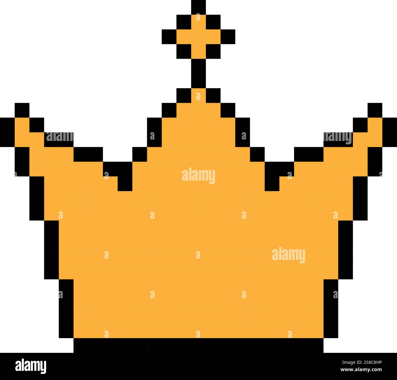 Crown icon pixel art simple design Stock Vector Image & Art - Alamy
