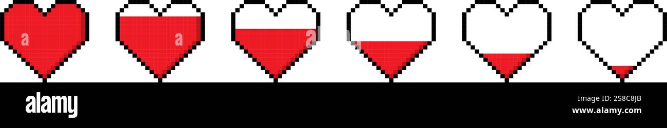 Digital heart effect Cut Out Stock Images & Pictures - Alamy