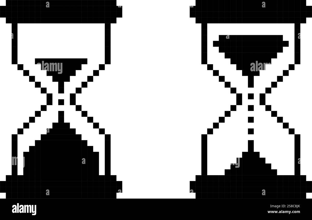 Hourglass icon in comic Stock Vector Images - Alamy