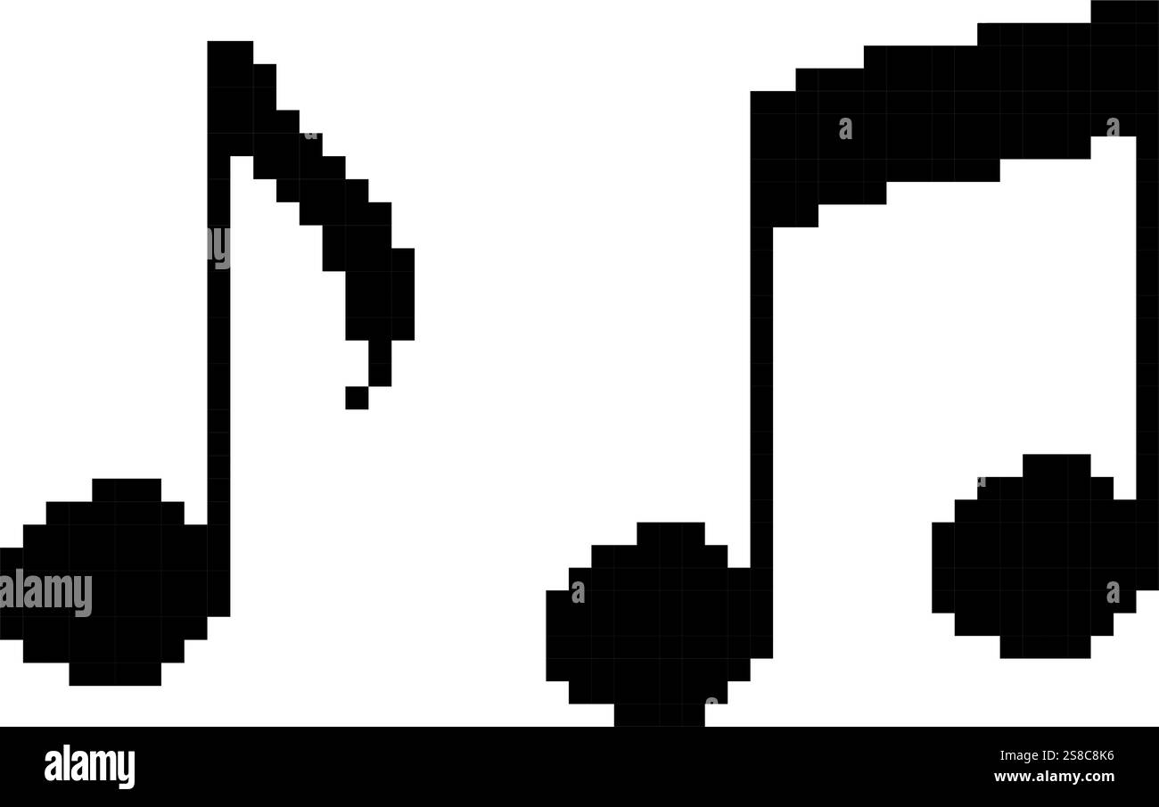 Music notes icon pixel effect simple design Stock Vector Image & Art ...