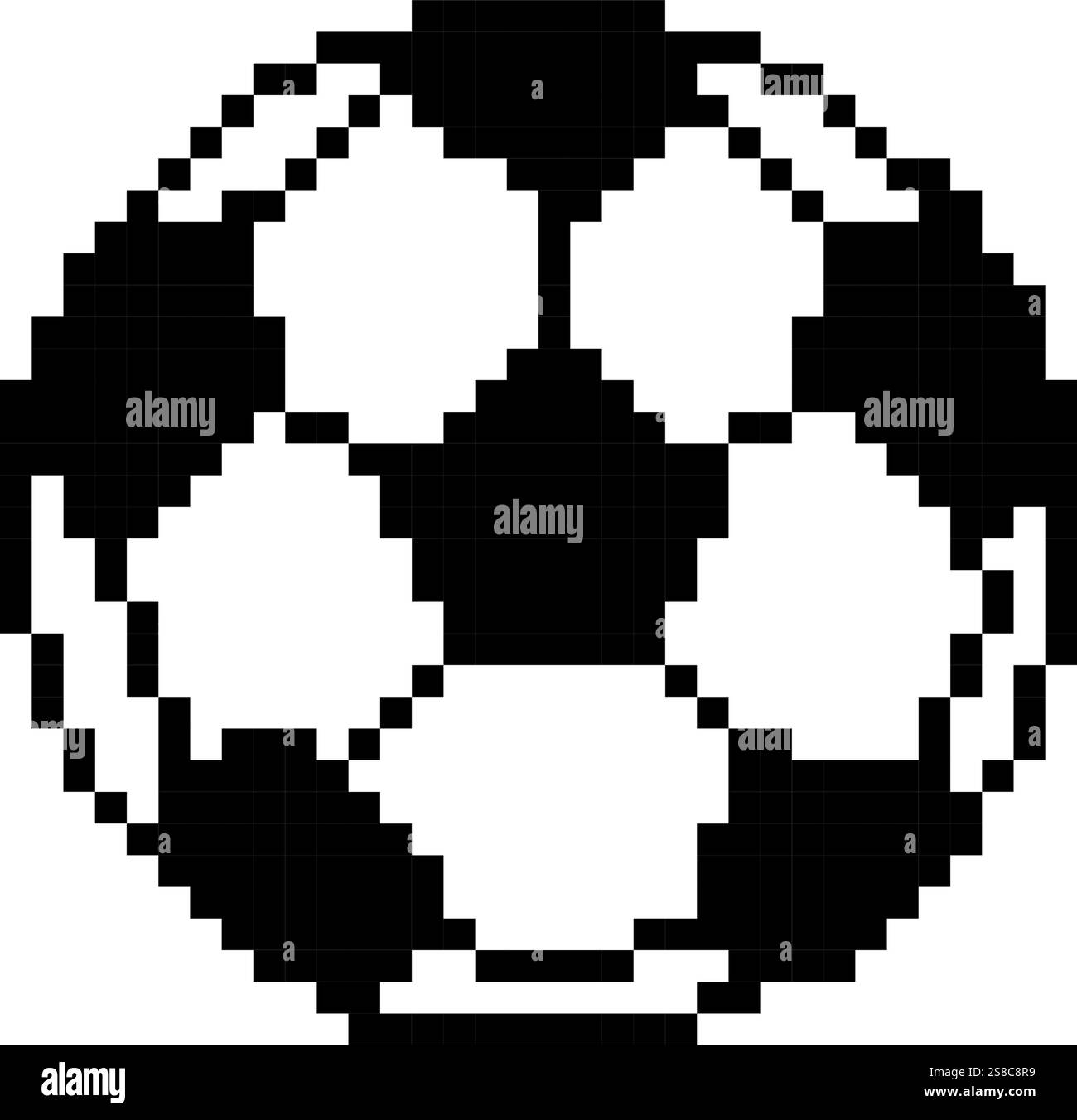 Pixel soccer ball sport icon simple design Stock Vector Image & Art - Alamy