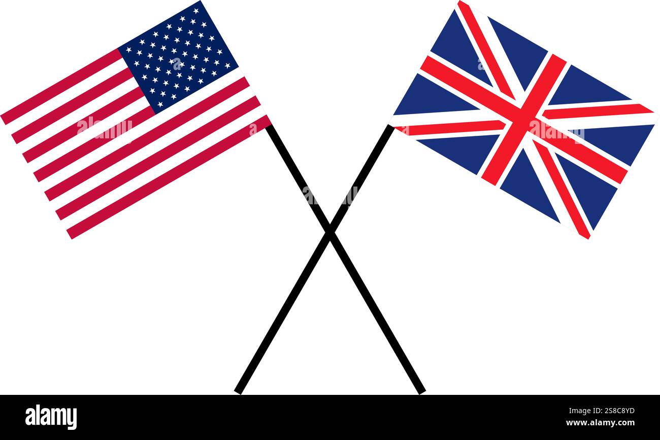Flags friend country USA and UK Stock Vector Image & Art - Alamy