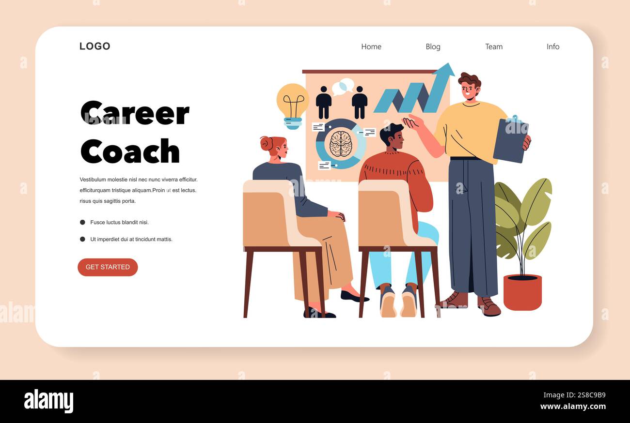 Career coaching concept. Professionals in a workshop led by a coach ...