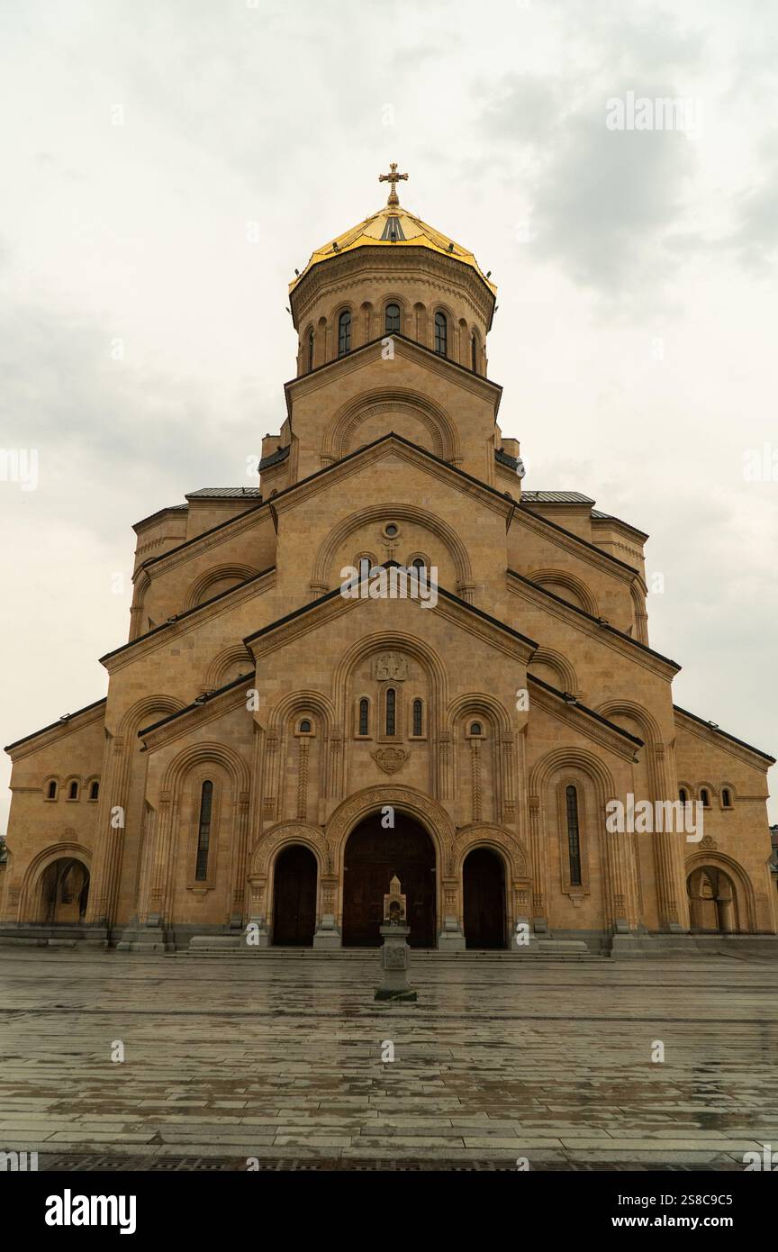 Sameba Cathedral, the largest orthodox cathedral in Georgia Stock Photo ...