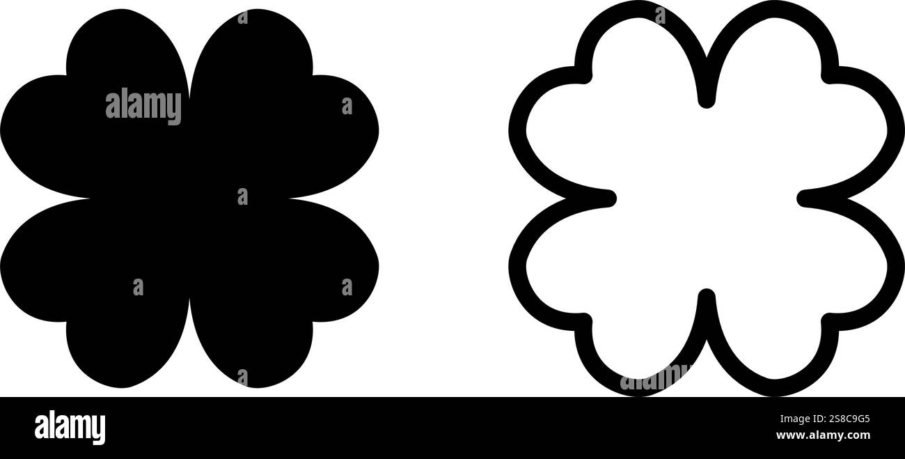 Clover icon symbol set basic simple design Stock Vector Image & Art - Alamy