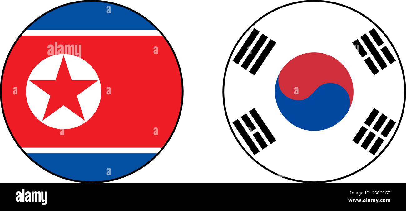 North and South Korea flags background Stock Vector Image & Art - Alamy