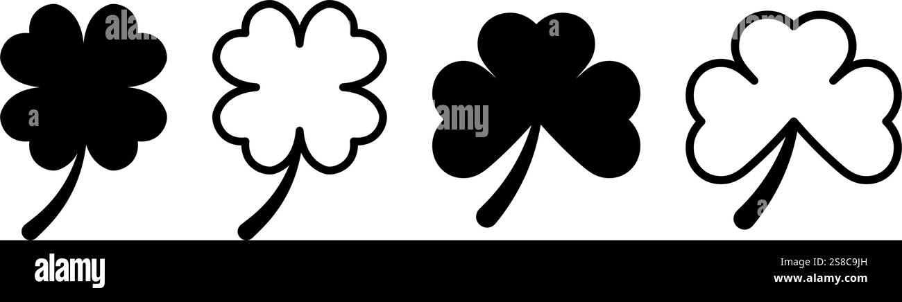 Clover icon symbol set basic simple design Stock Vector Image & Art - Alamy
