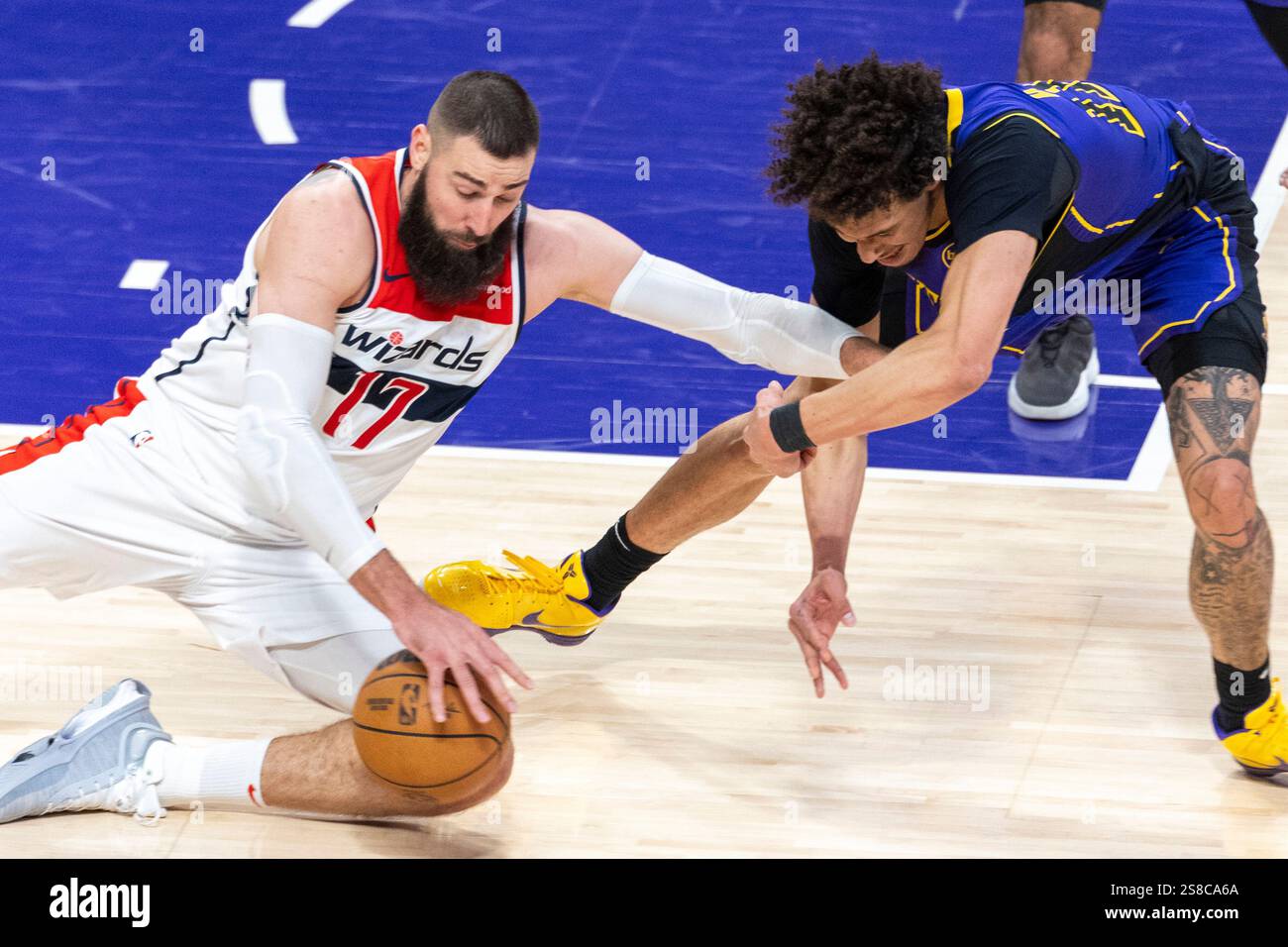 Los Angeles, United States. 21st Jan, 2025. Washington Wizards' Jonas ...