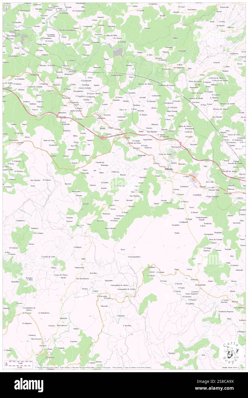 Silleda, Provincia de Pontevedra, ES, Spain, Galicia, N 42 41' 45'', S ...
